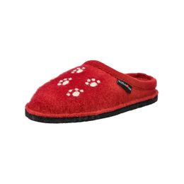 Haflinger Damen Hausschuh "Haflinger Hausschuhe Wolle", Gr. 44, rot, Textil, Schuhe