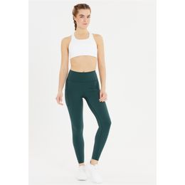 Endurance Damen Trainingstights "Move"tannengr&uuml;n, Gr. 40, unifarben, 52% Polyamid, 48% Elasthan, Hosen, mit smarter Kompressionswirkung und flachen