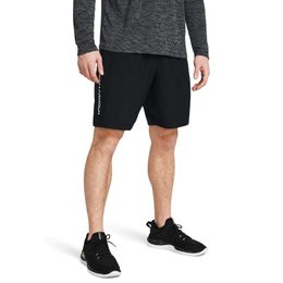 Under Armour Damen Shorts "UA TECH WOVEN WORDMARK SHORT", schwarz, Gr. L, unifarben, Stoff, Obermaterial: 100% Polyester, Hosen, f&uuml;r vielseitige
