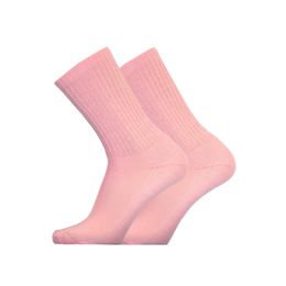 UphillSport Damen Socken "MERINO SPORT 2er Pack", Gr. 43, rosa, 64% Wolle, 34% Polyamid, 2% Elasthan, unifarben, Socken, in atmungsaktiver Qualit&auml;t