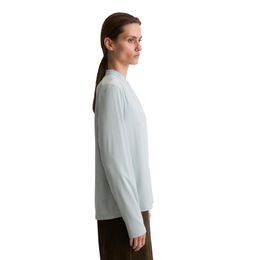 Marc O'Polo MARC O'POLO Damen Blusenshirt "mit TENCEL Modal"silbery blau, Gr. M, unifarben, Obermaterial: 48% Modal, 47% Baumwolle, 5% Elasthan, Shirts
