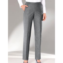 Adelina Damen Webhose, grau, Gr. 48, meliert, 66% Polyester, 32% Viskose, 2% Elasthan, Hosen