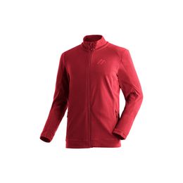 Maier Sports Herren Fleecejacke "Dennis Jacket M", rot, Gr. 54, 100% Polyester, Jacken, Herren Midlayer, pflegeleichtes Fleece mit 2 RV-Taschen