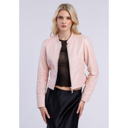 Freaky Nation Damen Lederjacke "Lederjacke-FN"rosa, Gr. XL, Oberstoff: 100% Leder. Futter: 100% Baumwolle, Jacken