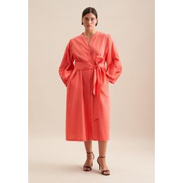 Seidensticker Damen Sommerkleid "Schwarze Rose", rosa, Gr. 52, unifarben, 65% Baumwolle, 35% Leinen, Kleider, 7/8-Arm Rundhals Uni
