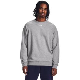 Under Armour Herren Sweatshirt "UA Rival Fleece Crew", grau, Gr. S, Obermaterial: 80% Baumwolle, 20% Polyester, Sweatshirts, mit Rundhalsausschnitt,