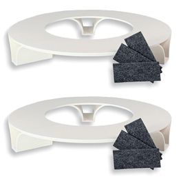 Pflanztopf-Untersetzer, 2er-Set, Creme-Wei&szlig;