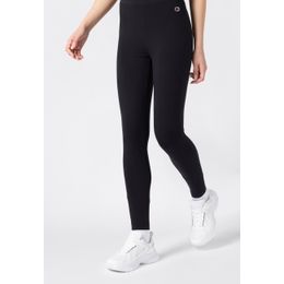 Champion Damen Leggings, schwarz, Gr. L, Obermaterial: 90% Baumwolle, 10% Elasthan, Hosen