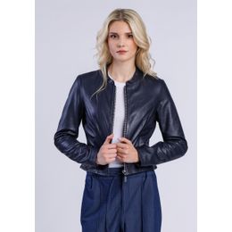 Freaky Nation Damen Lederjacke "Lederjacke-FN"dunkelblau, Gr. XL, Oberstoff: 100% Leder. Futter: 100% Baumwolle, Jacken