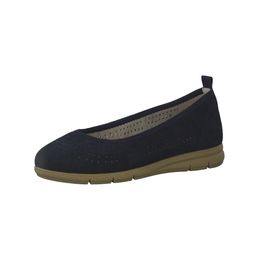 Tamaris Damen Ballerina "Tamaris Ballerinas Leder", Gr. 38navy, Leder, Schuhe