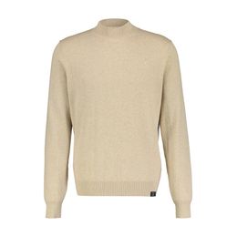Lerros Herren Rollkragenpullover, beige, Gr. XXL, meliert, Feinstrick, Obermaterial: 80% Baumwolle, 20% Wolle, Pullover, mit Logo Stickerei