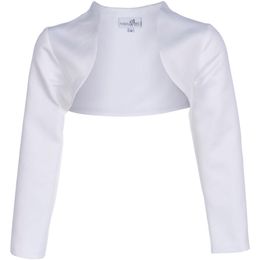 happy girls M&auml;dchen Bolero "cardigan", wei&szlig;, Gr. 110, unifarben, Strick, Obermaterial: 100% Polyester, Strickjacken, mit dezentem Stehkragen, ohne