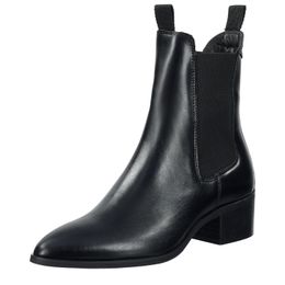 Gant Damen Stiefelette "St Broomly", Gr. 36, schwarz, Leder, unifarben, Schuhe, Business Stiefel in spitzer Form mit Blockabsatz