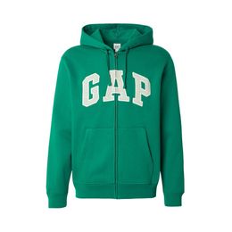 GAP Zip-Up Hoodie 'HERITAGE' male Green size XXL