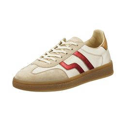 Gant Damen Sneaker "Cuzima", Gr. 36, beige, Leder, Veloursleder, metallic, Schuhe, Schn&uuml;rschuh, Retro Sneaker im Vintage-Design