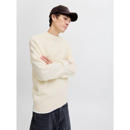 Jack & Jones JACK & JONES Herren Strickpullover "JJEURBAN JACK KNIT CREW NECK SN"sea salt, Gr. M, unifarben, Strick, Obermaterial: 70% Polyacryl, 30% Baumwolle,