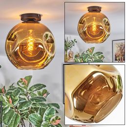 hofstein Ripoll Deckenleuchte Glas 30 cm Gold, 1-flammig