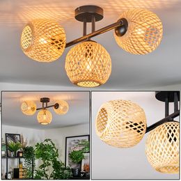 hofstein Basto Deckenleuchte 15 cm Naturfarben, 3-flammig