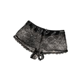 Damen Panty-Ouvert, Petite Fleur Gold, Gr. 36, schwarz, Spitze, Obermaterial: 83% Polyester, 13% Polyamid, 4% Elasthan, Unterhosen, im lockeren