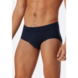 Schiesser Herren Slip "Essentials", Gr. 7, blau, Feinripp, Obermaterial: 80% Polyamid, 20% Elasthan, unifarben, Unterhosen, mit komfortablem Softbund