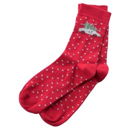 w&auml;schepur W&Auml;SCHEPUR Damen Socken, Gr. 2, rot, 80% Baumwolle, 18% Polyamid, 2% Elasthan, Socken
