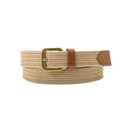 Levi's LEVI'S Damen Stretchg&uuml;rtel "STRECH WOVEN BELT OV", beige, Gr. 115, Kunstfaser, G&uuml;rtel