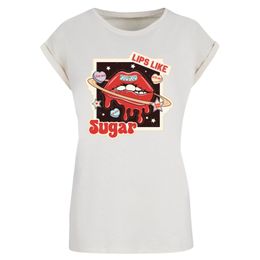 F4NT4STIC Damen T-Shirt "Lips like sugar retro Valentinstag", wei&szlig;, Gr. XS, Obermaterial: 100% Baumwolle, Shirts, Premium Qualit&auml;t