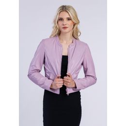 Freaky Nation Damen Lederjacke "Lederjacke-FN"lila, Gr. S, Oberstoff: 100% Leder. Futter: 100% Baumwolle, Jacken
