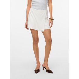 V&eacute;ro Moda VERO MODA Damen Shorts "VMMELINA HW SHORT SKORT SOLID NOOS", wei&szlig;, Gr. M, unifarben, Web, Obermaterial: 69% Polyester, 28% Viskose, 3% Elasthan, Hosen