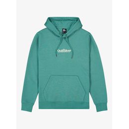 Kapuzensweatshirt Quiksilver "SCREEN FLEECE FINELINE HOODIE", Herren, Gr. M, deep sea, Obermaterial: 60% Baumwolle, 40% Polyester, Sweatshirts