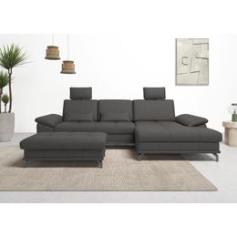 Ecksofa OTTO HOME, B:301cm H:89cm T:176cm, braun, Luxus-Microfaser (90% Polyester, 10% Polyamid);Samtoptik (100% Polyester), Wohnzimmer, Sofas,