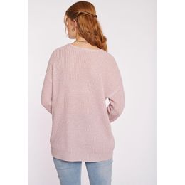 Haily's HAILY&rsquo;S Damen Strickpullover "LS P VK Pi44pa", rosa, Gr. XXL, meliert, Strick, Obermaterial: 94% Polyester, 3% Elasthan, 3% Nylon, Pullover