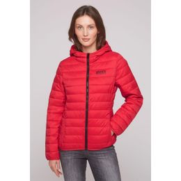 SOCCX Damen Outdoorjacke, rot, Gr. L, bedruckt, bestickt, Material: 100% Polyamid, Futter: 100% Polyester, F&uuml;llung: 100% Polyester, Jacken, mit