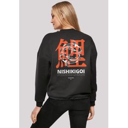 F4NT4STIC Damen Sweatshirt "Nishikigoi Koi Japan", schwarz, Gr. S, Obermaterial: 65% Baumwolle, 35% Polyester, Sweatshirts, Print