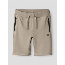 name it Jungen Sweatshorts "NKMVIMO SWE SHORTS BRU NOOS", beige, Gr. 98, unifarben, Sweatware, Obermaterial: 60% Baumwolle, 40% Polyester, Hosen,