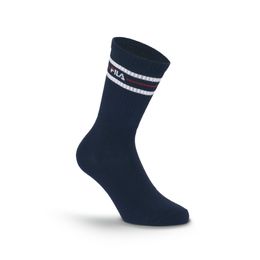 Fila Herren Socken "UNISEX LIFESTYLE PLAIN SOCKS", Gr. 43, blau, Baumwollmischung, Socken, mit Logo-Schriftzug