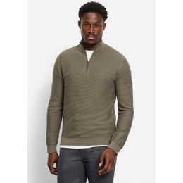 OLYMP Herren Troyer "OLYMP Strick Casual", gr&uuml;n, Gr. XXXL, Strick, Obermaterial: 100% Baumwolle, Pullover, mit modischer Struktur