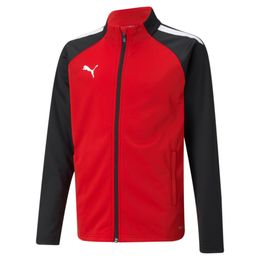 Trainingsjacke Puma "TEAMLIGA TRAINING JACKET JR", M&auml;dchen, Gr. 164, rot (Puma rot, Puma schwarz), Trikot, Obermaterial: 100% Polyester, unifarben, regular fit normal, Jacken Trainingsjacke, f&uuml;r Jugendliche, mit Rei&szlig;verschlusstaschen, mit DryCELL Technologie