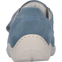 Waldl&auml;ufer WALDL&Auml;UFER Damen Klettschuh "HENNI", Gr. 8,5, blau, Nubukleder, Schuhe, Komfortschuh, Freizeitschuh, Halbschuh mit Nieten und H-Weite