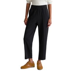Marc O'Polo Damen Chinohose "aus Interlock-Qualit&auml;t"schwarz, Gr. L, MARC O'POLO DENIM, unifarben, Obermaterial: 49% Polyester, 46% Modal, 5% Elasthan, Hosen