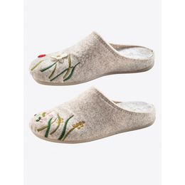 THIES Damen Hausschuh, Gr. 42, bunt, Polyester, Wolle, Schuhe