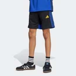 Jungen Trainingsshorts "TIRO ES SHO Y"schwarz, semi lucid blau, crew gelb, Gr. 176, adidas Performance, Obermaterial: 100% Polyester, Hosen