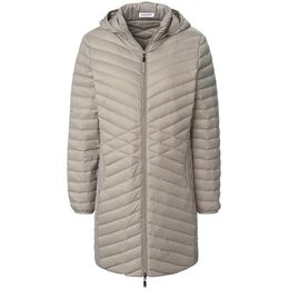 Peter Hahn - Daunen-Long-Steppjacke, beige, Gr. 38 / S
