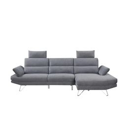 Ecksofa Varinia grau Ma&szlig;e (cm): B: 284 H: 89 T: 185.0 Sofas > Sofas nach Material > Stoffsofas &raquo; Sofa DE