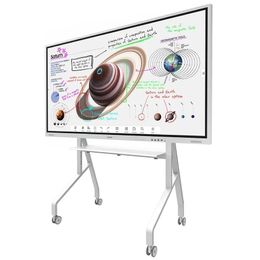 Samsung Flip Pro WM75B Flipchart 190,5 cm 75 Zoll inkl. Neomounts FL50-525WH1 Move Go Rollwagenh&ouml;henverstellbar