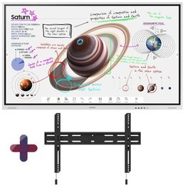 Samsung Flip Pro WM75B Flipchart 190,5 cm 75 Zoll inkl. Neomounts LEVEL-750 WL30-750BL16 Wandhalterung