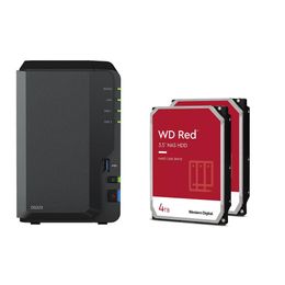 Synology DiskStation DS223 2 Einsch&uuml;be NAS-Server Leergeh&auml;use + 8TB (2x4TB) WD Red 40EFPX SATA 3.5" HDD Festplatten