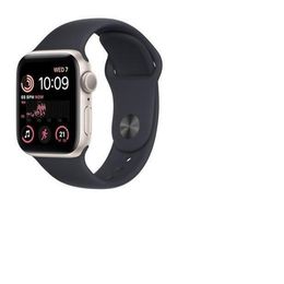 Apple Watch Series SE 2 (2022) GPS 40 mm - Aluminium Polarstern - Sportarmband Schwarz