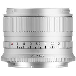 TTARTISAN AF 40mm f2 Nikon Z (Vollformat) silber