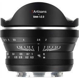 7Artisans 6mm f/2 Fisheye Fuji X (APS-C)